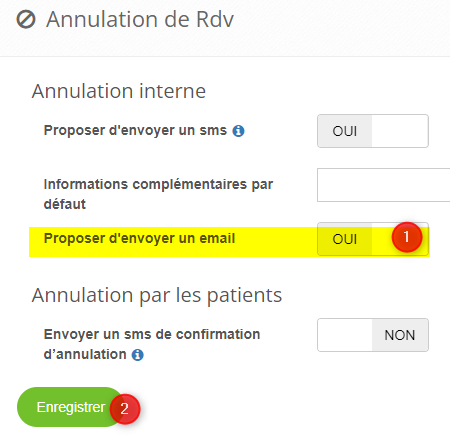 Email de confirmation d'annulation de rendez-vous pour le patient – EASYDOCT